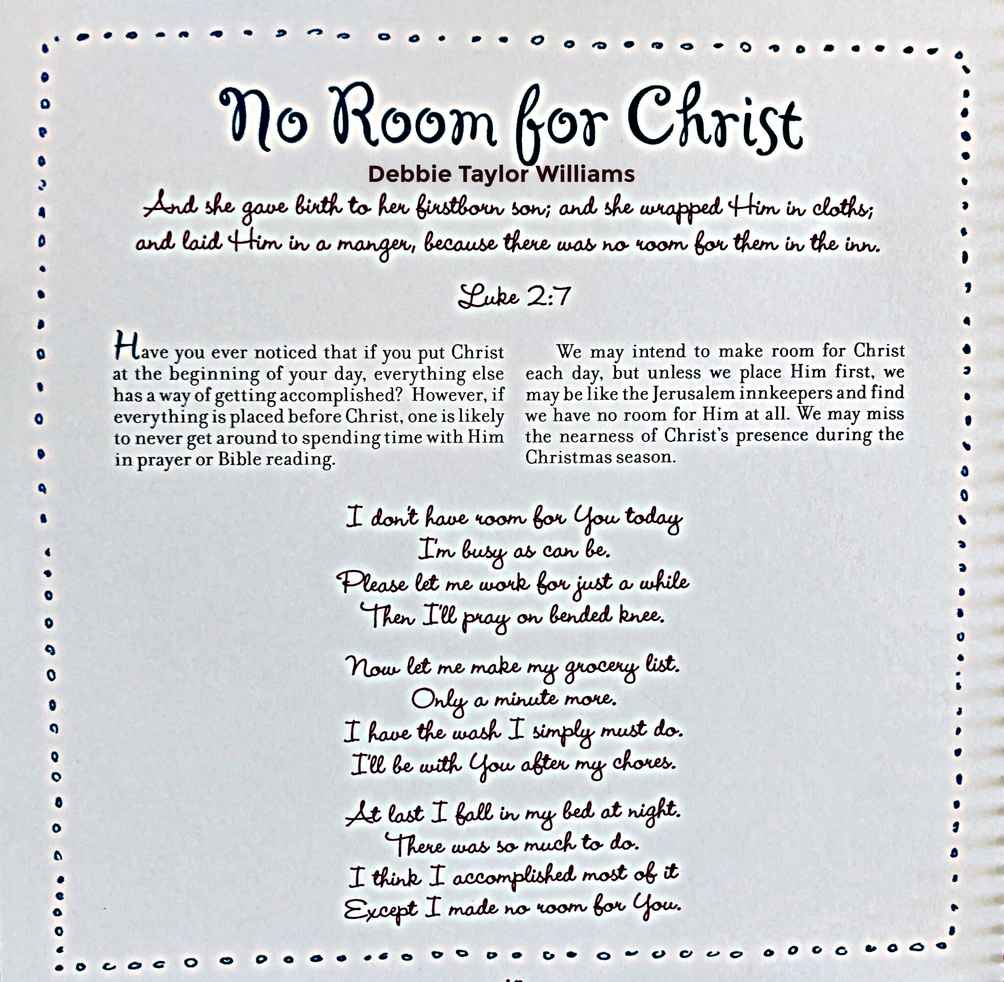 Blog | Debbie Taylor Williams - Hill Country Ministries